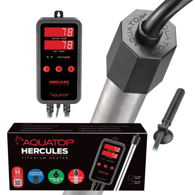 AU-01182 Hercules 1000w Titanium Heater w/ Controller - Blue Sky Pet Supply